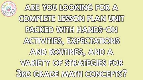 3rd Grade Year Long Full Year Curriculum Guided Math Curriculum BUNDLE