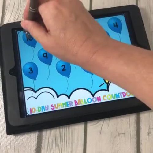 Digital 10-day Summer Balloon Countdown {A family countdown} | TPT