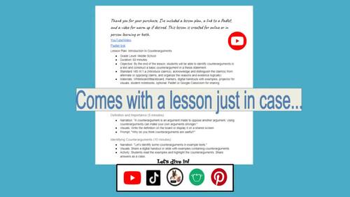 Persuasive Writing: A Counterargument with Video, Middle School | TPT