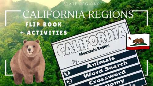 California Central Valley Region Flipbook Foldable State Regions and ...
