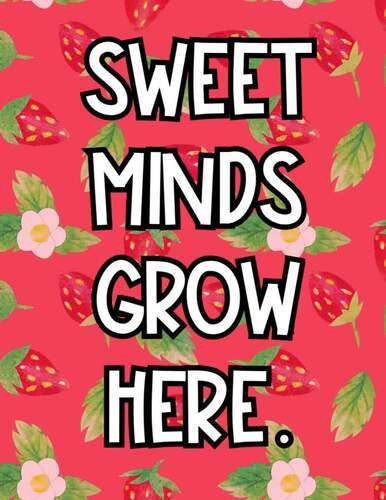 Strawberry Classroom Posters for Strawberry Bulletin Board l 10 ...