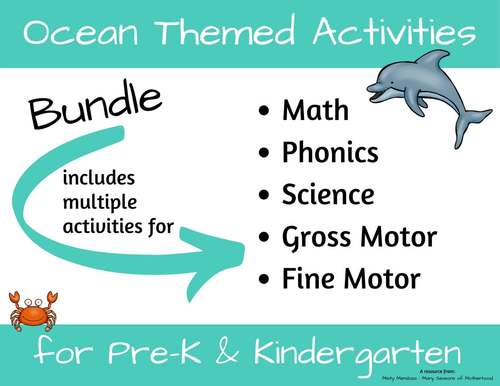 Ocean Animals Activities BUNDLE - Math, Phonics, Science, Fine & Gross ...