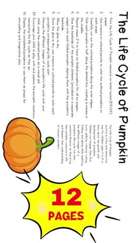 Life Cycle of Pumpkin, Science Unite, Science Activities and Worksheets