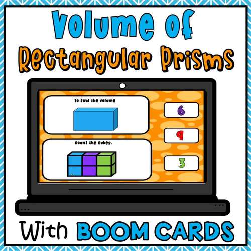 Volume of Rectangular Prisms Using Unit Cubes BOOM CARDS | TpT