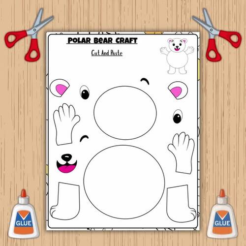 Polar Bear Craft | Cut & Paste Science Activity | Winter & Arctic Themed