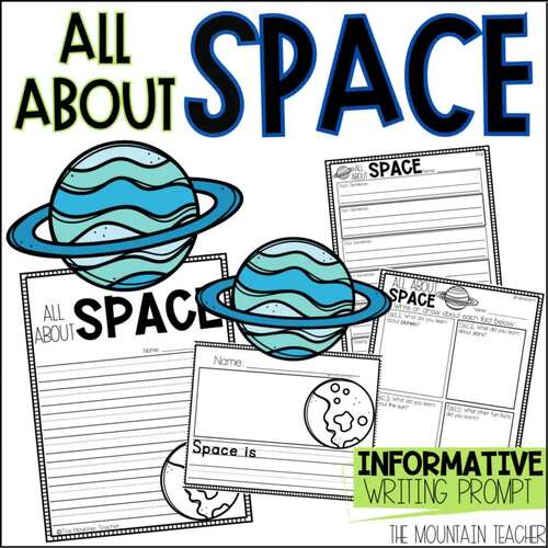 All About Outer Space Writing Paper And Neptune Space Craft With Writing Prompt