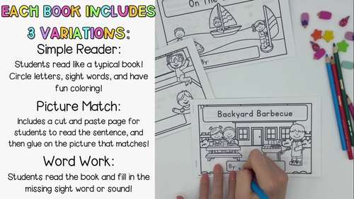 Emergent Readers Printable Books- Growing Bundle! Literacy Centers