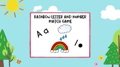 Rainbow Letter and Number Match Games for Preschool and Kindergarten
