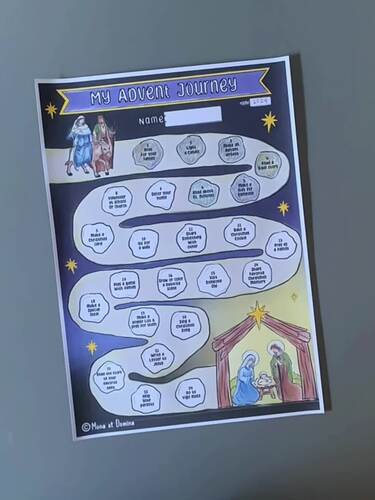 Advent Journey Towards Christmas Countdown Printable Advent Calendar ...