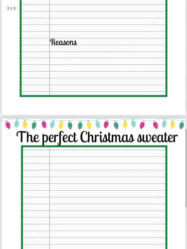 Christmas persuasive writing ESL | The perfect Christmas sweater by ...