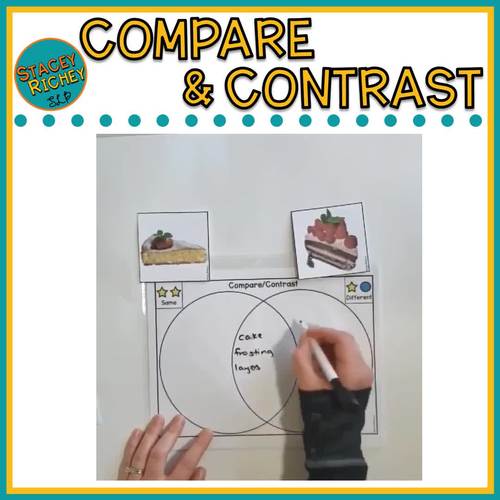 Food Speech Therapy Compare and Contrast Vocabulary with REAL Photos