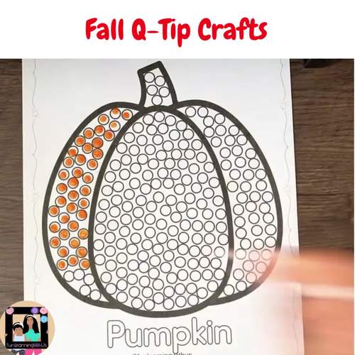 Fall Q-Tip Painting Activity | Autumn Fine Motor Activity | TPT