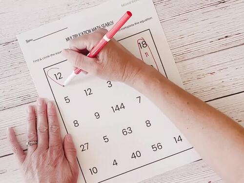Multiplication Facts Word Search | Fun Math Fact Fluency Practice (0–12)