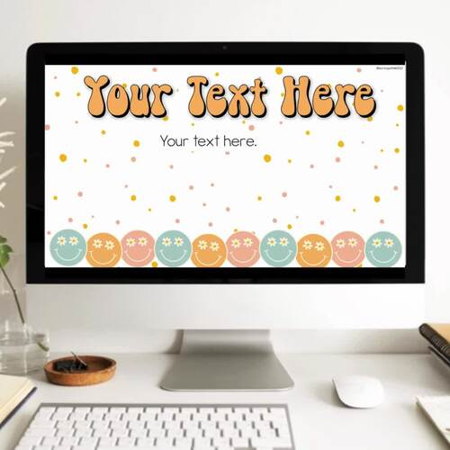 Boho Retro Classroom Decor: Editable Slides | Google Slides Template