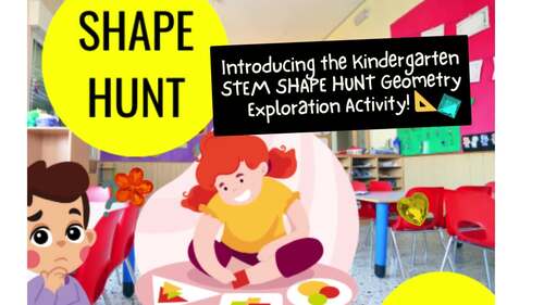 STEM BIN Kindergarten: Geometry Shape Activity, Printables & EDITABLE ...