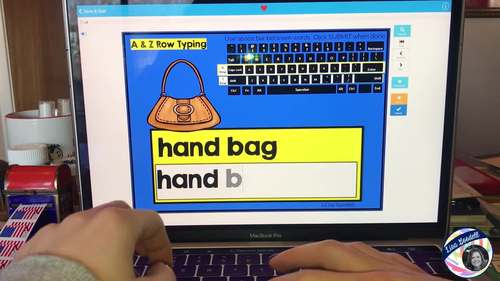 Beginning Typing Practice: Middle & Bottom Row Words (A & Z Rows) BOOM ...