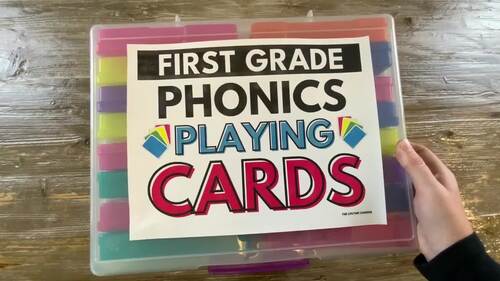 1st Grade Phonics Games with Playing Cards Activities Reading Centers First