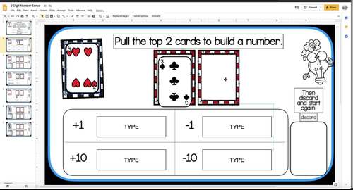 DIGITAL Card Math BUNDLE//Place Value//Google Slides//DISTANCE LEARNING