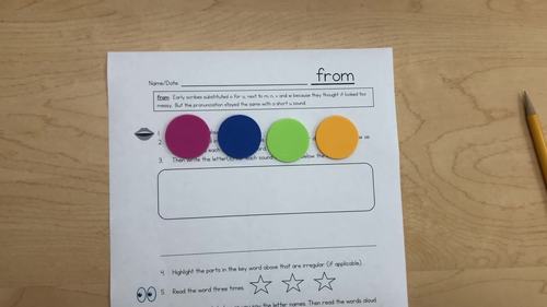 Sight Words: Orthographic Mapping of High Frequency Words + Editable ...
