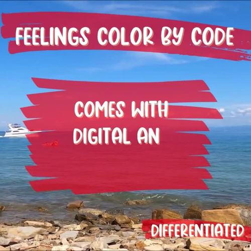 End of Year SEL Summer Color by Code Counseling Feelings & Emotions ...
