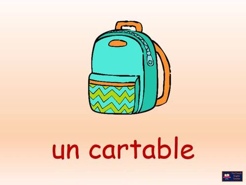 LE MATERIEL SCOLAIRE - POWERPOINT on school supplies vocabulary in French