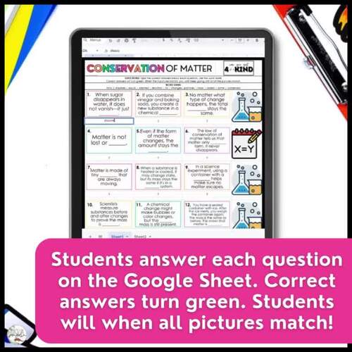 Conservation of Matter Activity - 5th NGSS Science Digital Game - Mass