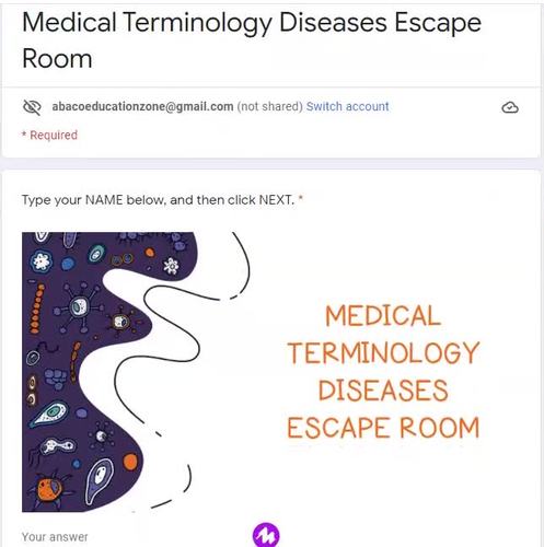 Medical Terminology: Diseases Escape Room by Abaco Education Zone