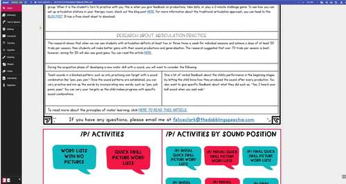 No Prep Articulation P and B Speech Therapy Flipbooks Articulation ...