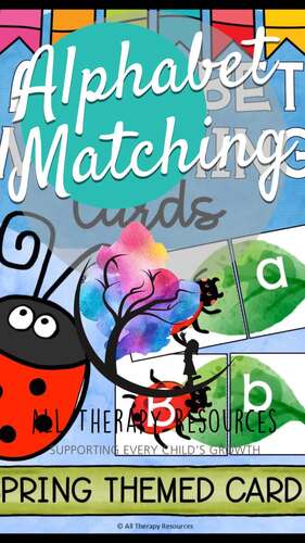 ALPHABET MATCHING CARDS - Spring Themed Cards - Letter and Sound ...