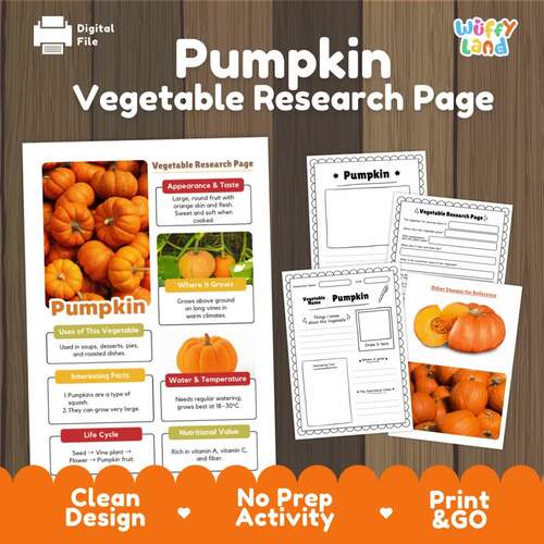 Pumpkin Research Project | Fall Plant Science Activity | Halloween Life ...