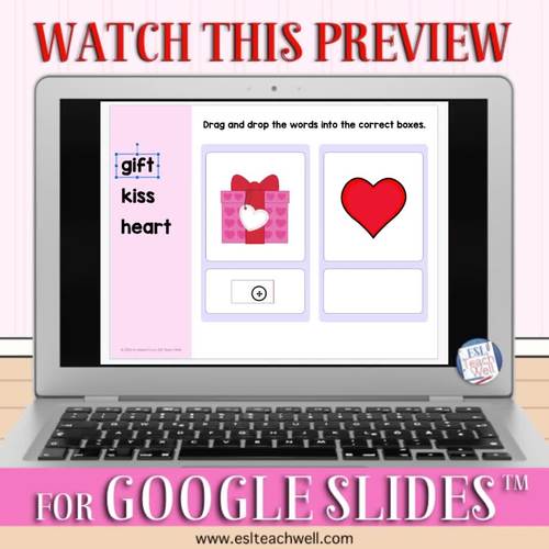 Valentine's Day Vocabulary Activity for Google Slides™ Distance Learning