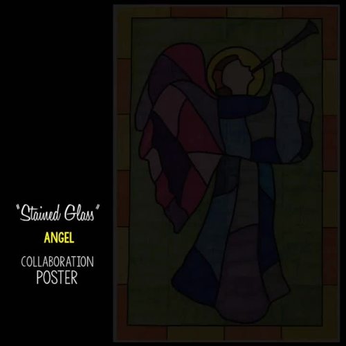 "Stained Glass" ANGEL Collaboration Poster | Beautiful Christmas Activity