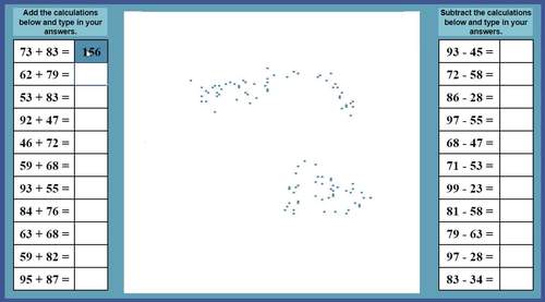 Mystery Digital Pixel Art NO PREP - Silhouette 2-digit Addition and ...