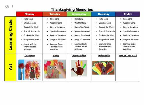 November Toddler Lesson Plans Version 2 by Admin 4 You | TPT