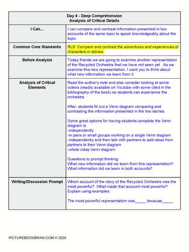 Ada's Violin by Susan Hood Lesson Plan & Activities by Picture Book Brain