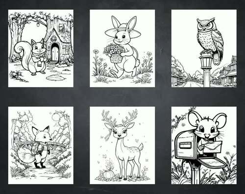 Willowbrook Village Animals: A Whimsical Animal Adventure Coloring Book
