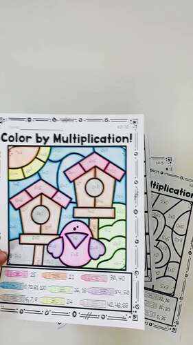Multiplication Color by Number | Multiplication Fact Fluency Practice
