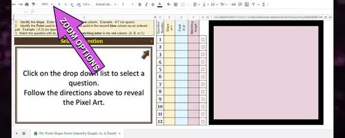 PIXEL ART (TC): Point Slope Form (Identify m, b, & Graph) | TPT