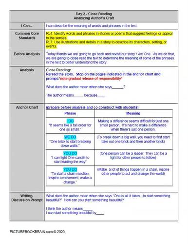 I Am One by Susan Verde and Peter H. Reynolds Lesson Plan and Google ...