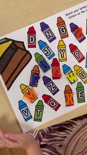 Alphabet Center: Fine Motor Letter Matching Tracing & Recognition Back ...