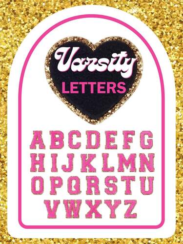 Varsity Glitter Letters by Retro Roots Education | TPT
