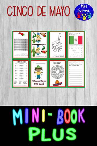 Cinco de Mayo Mini-book Pack SEVEN RESOURCES by Miss Esther | TPT