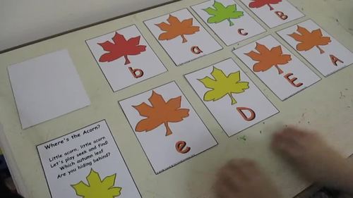 Autumn Letter Recognition Center or Whole Group Game by The Connett ...