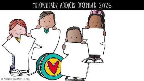 Melonheadz Addicts December 2025 clip art, Alphabet Mini by Melonheadz ...