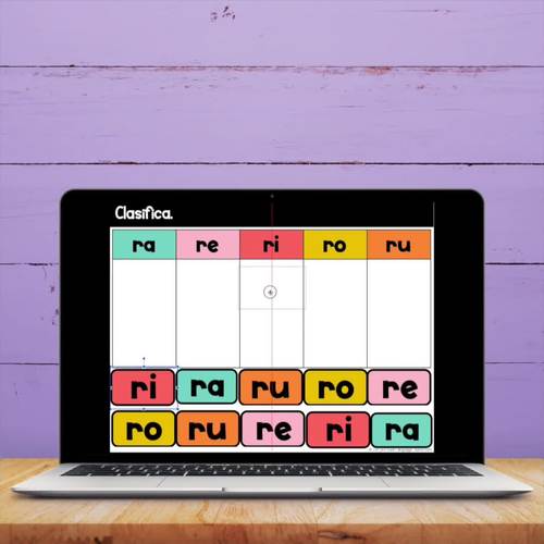 Letra R Digital Letter r in Spanish Sílabas con r ra re ri ro ru Seesaw ...