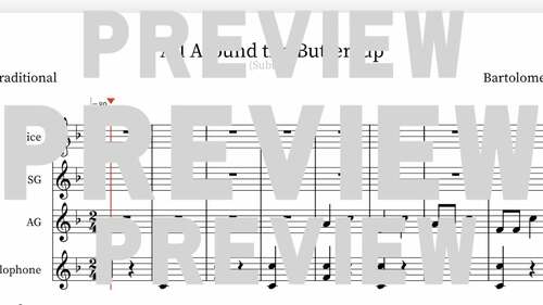 All Around the Buttercup With Orff Arrangement and Game and So Mi Re Do ...