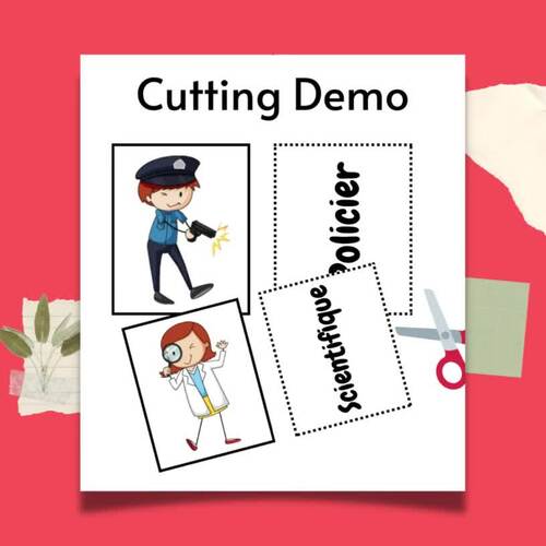 French Community Helpers | Les aides communautaires Matching Worksheet