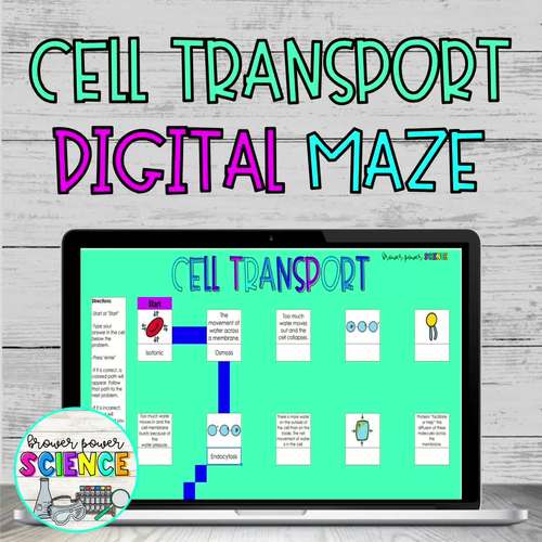 Cell Transport Digital Maze by Brower Power Science | TPT