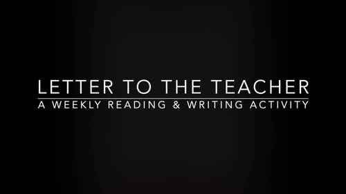 Letter to the Teacher- A Weekly Reading and Writing Activity | TPT