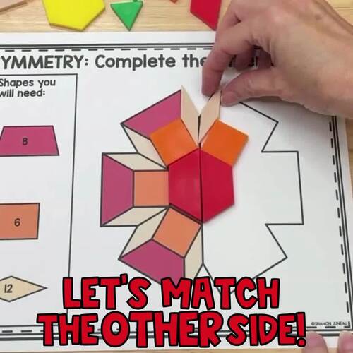 Pattern Blocks Symmetry Pictures Templates Composing Shapes Worksheets